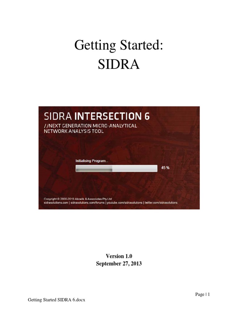 Tutorial SIDRA | PDF | Lane | Traffic