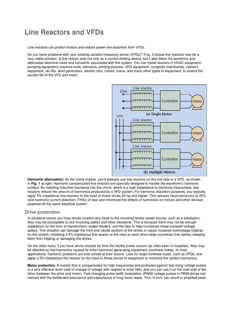 Line Reactors Can Protect Motors And Reduce Power Line Distortion From ...