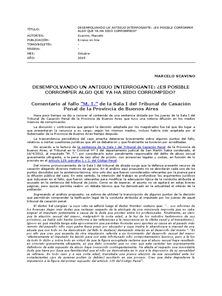 ¿Es Posible Corromper Algo Que Ya Ha Sido Corrompido? | PDF | Derecho ...