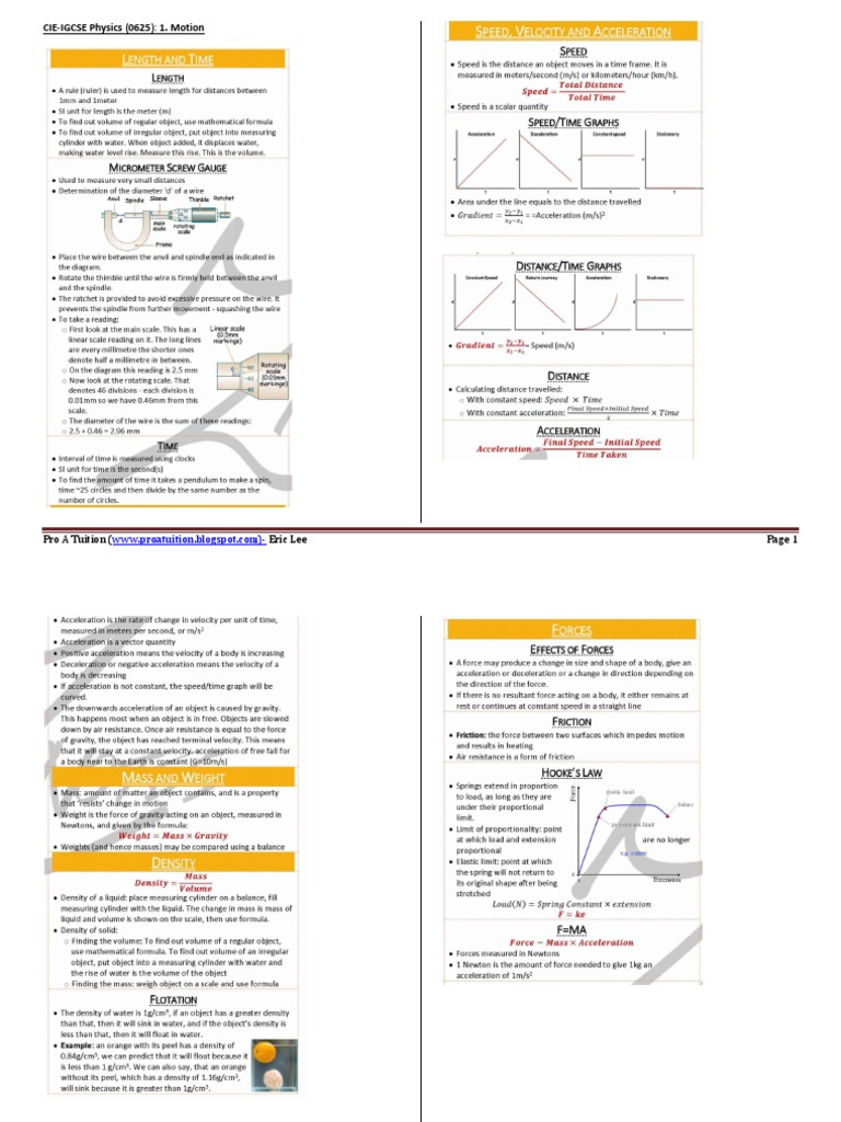 Chapter 1 IGCSE Physics | PDF