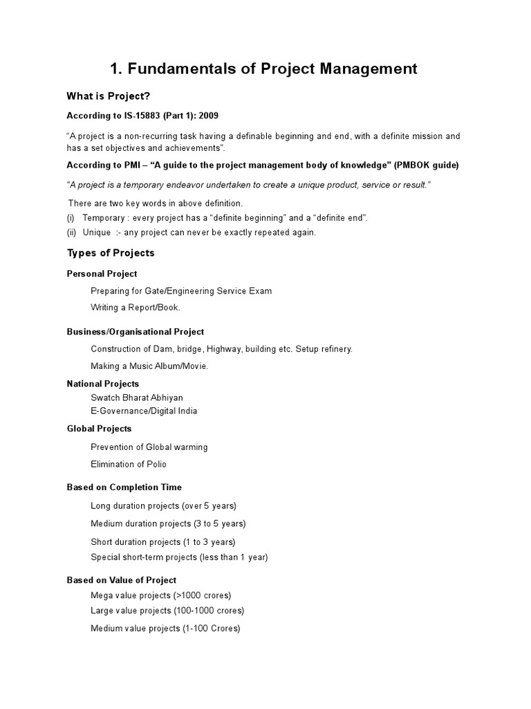 Basics of Project Management | PDF | Internal Rate Of Return | Net ...