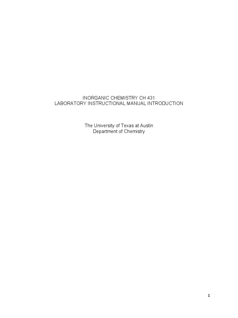 CH 431 Lab ManualFull | PDF | Electron Paramagnetic Resonance | Ammonia