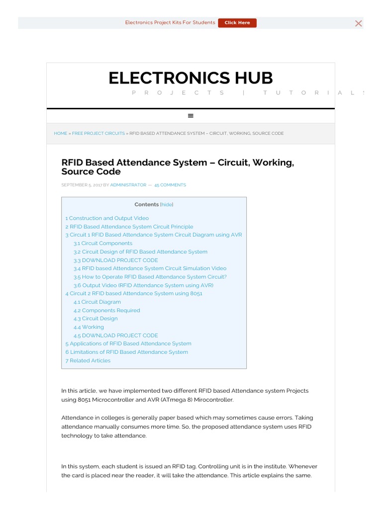 Rfid Based Attendance System | PDF | Radio Frequency Identification ... Rfid Based Attendance System | PDF | Radio Frequency Identification ...