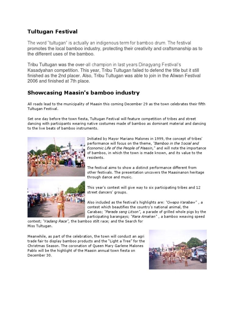 Tultugan Festival | Download Free PDF | Entertainment Events ...