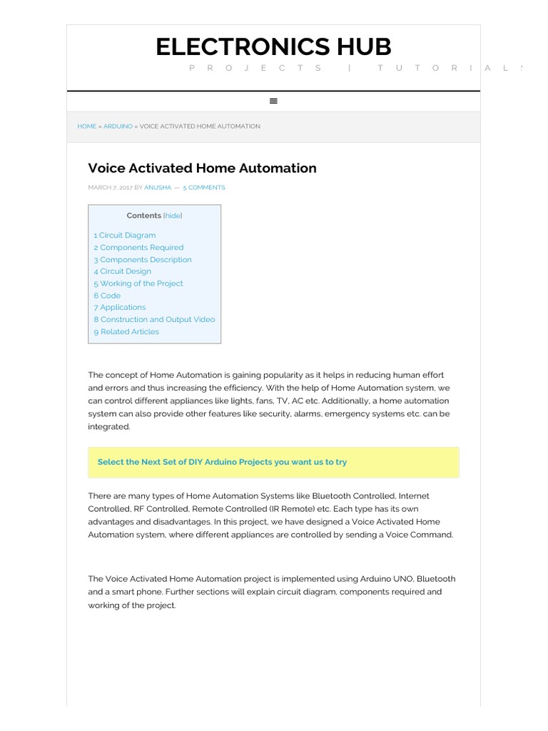 Voice Recognition System Circuit Diagram