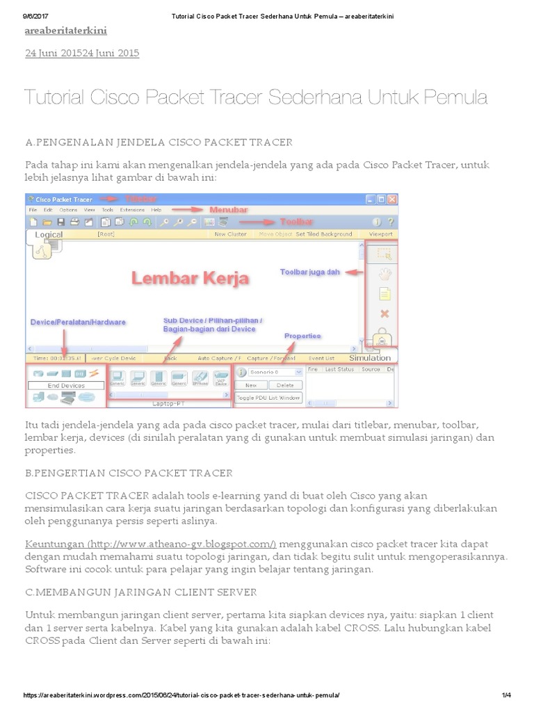 Tutorial Cisco Packet Tracer Sederhana Untuk Pemula Pdf