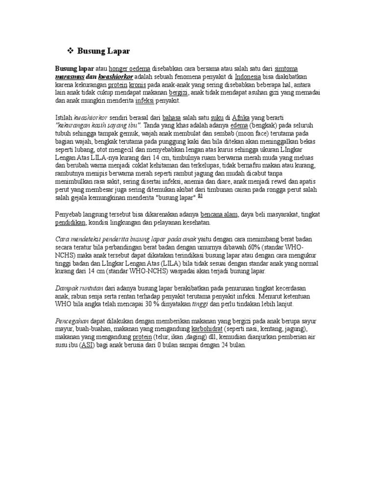 Busung Lapar | PDF