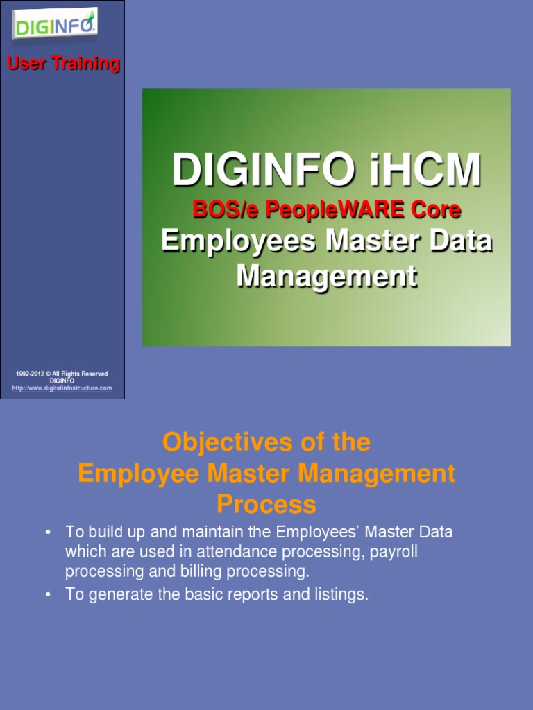 Employees Master Data Management | PDF | Payroll | Digital Technology