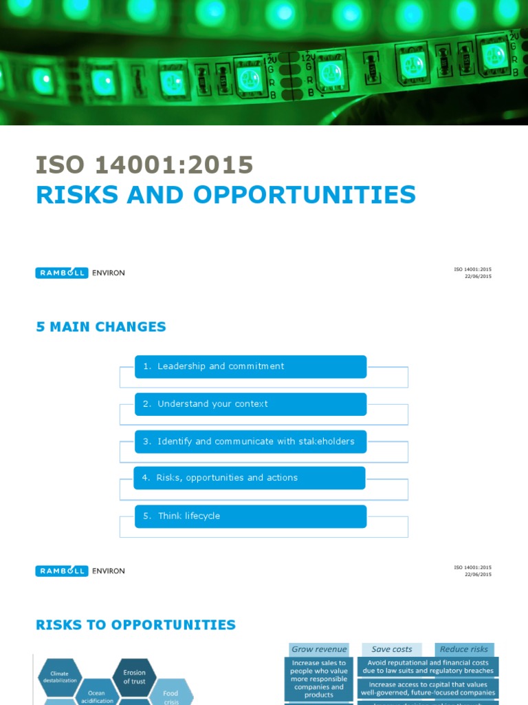 ISO 14001:2015 Risks & Opportunities | PDF | Risk | Business