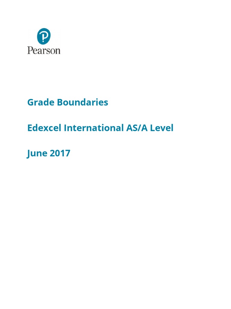 Edexcel International A Level Grade Boundaries | PDF | Gce Advanced ...