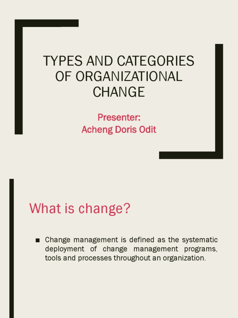 Types of Change | PDF | Change Management | Banks