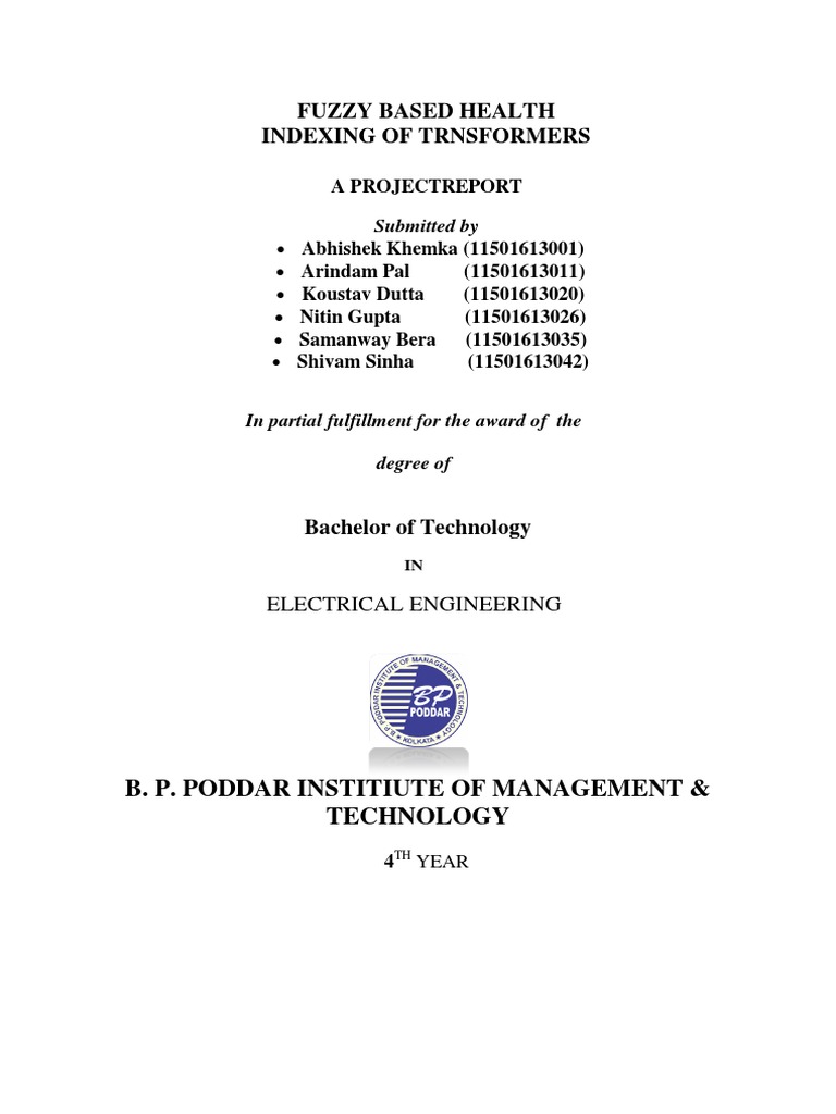 Health Indexing of Transformer | PDF | Fuzzy Logic | Petroleum