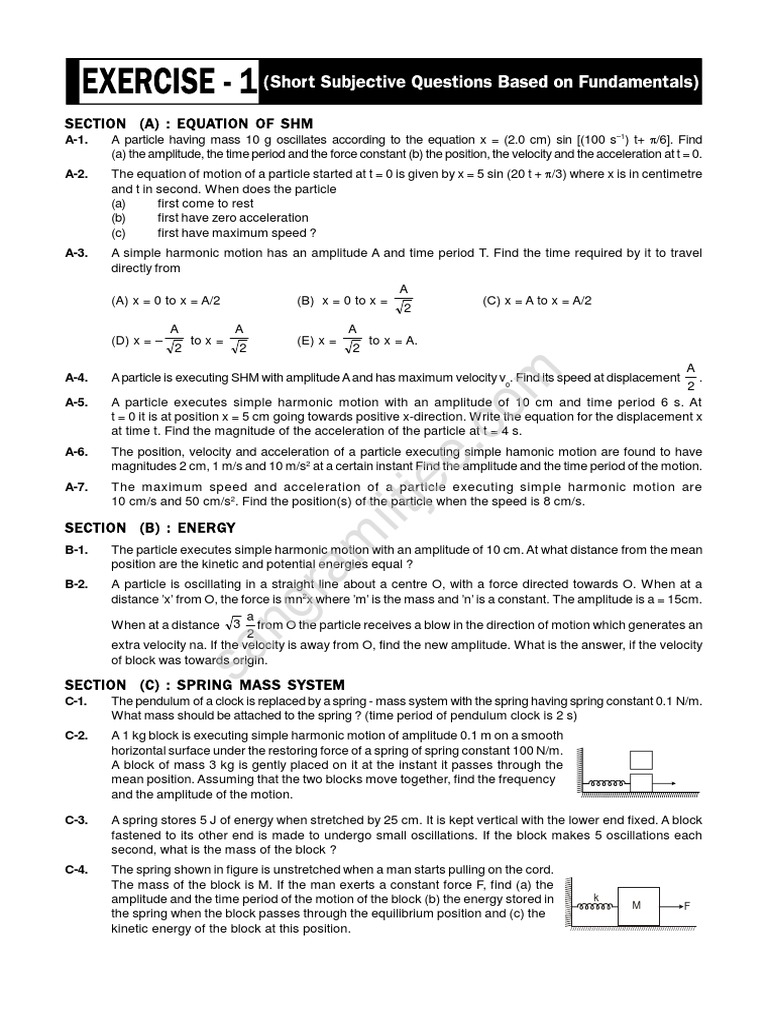 Simple Harmonic Motion | PDF | Pendulum | Physical Phenomena