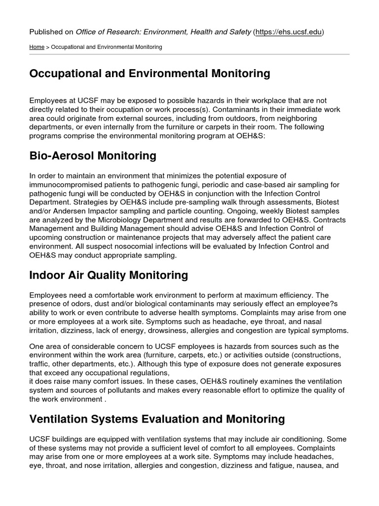 Office of Research - Environment, Health and Safety - Occupational and ...