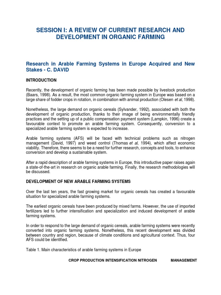 RRL | PDF | Organic Farming | Crop Rotation