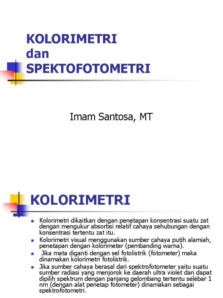 Metode dan Prinsip Kolorimetri | PDF