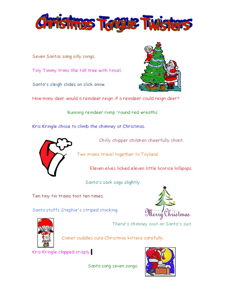 Christmas Tongue Twisters | Santa Claus | Christmas