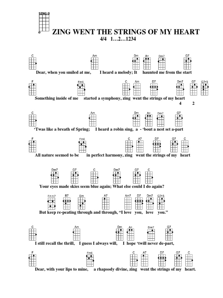 Zing Went The Strings of My Heart | PDF | Elements Of Music | Music Theory