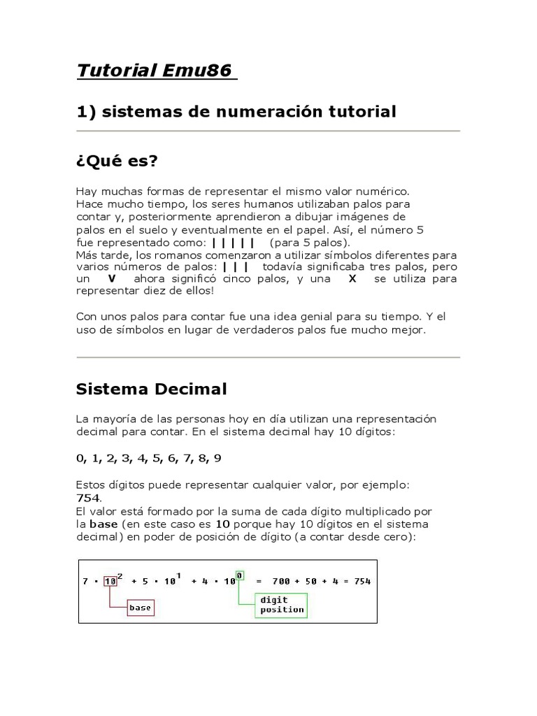 Tutorial Emu 8086 en Español | PDF | Lenguaje ensamblador | Poco