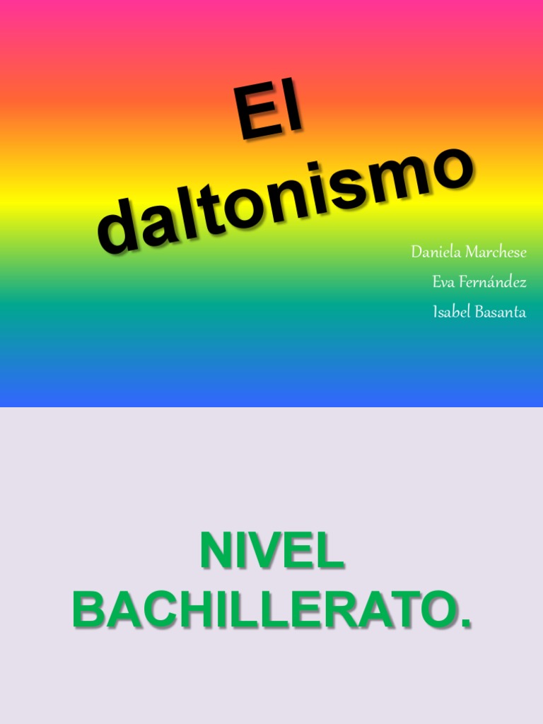 Daltonismo: Definición y Tipos | PDF | Enfermedades y trastornos ...