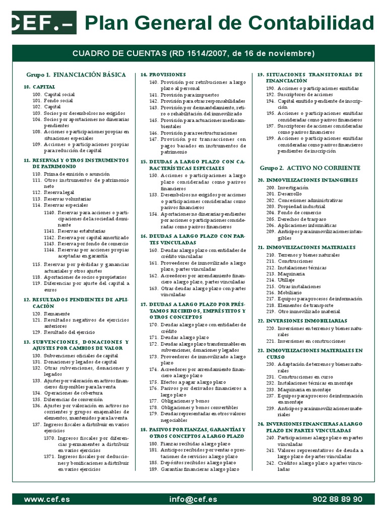 Plan de Cuentas PDF | PDF | Deuda | Compartir (Finanzas)