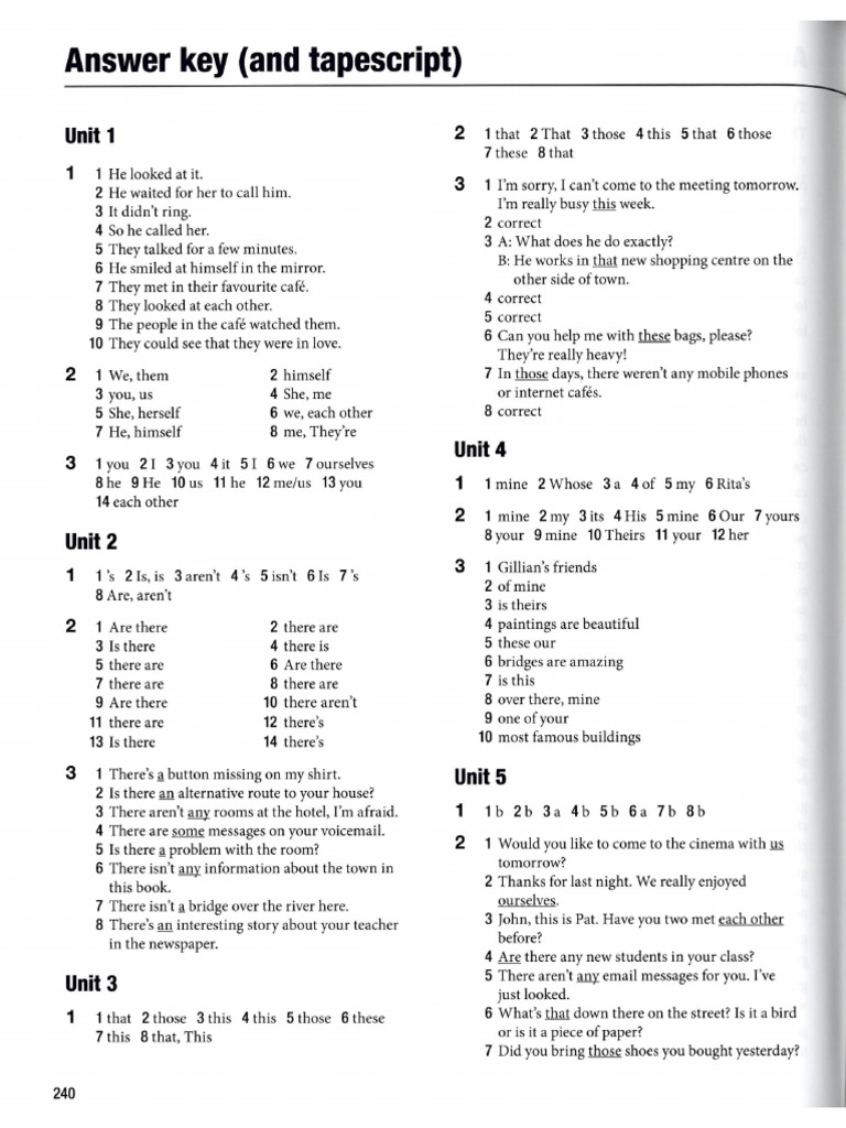 Practical Grammar 2 Keys | PDF