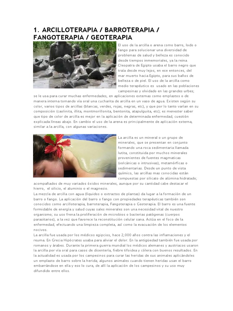Beneficios de la Fangoterapia y Arcilloterapia | PDF | Aluminio | Sangre