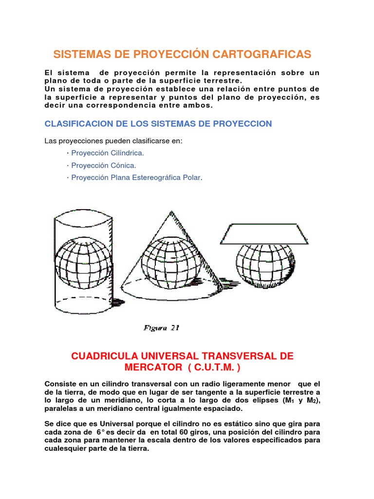 Sistemas de Proyección Cartográfica UTM | PDF | Infografia ...