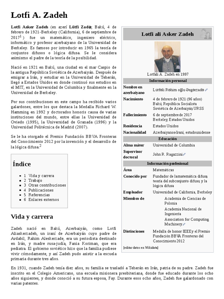 Lotfi A. Zadeh | PDF | Ciencia y Tecnología | Lógica