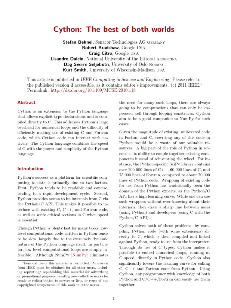 Cython Cise PDF | PDF | C (Programming Language) | Parameter (Computer Programming)