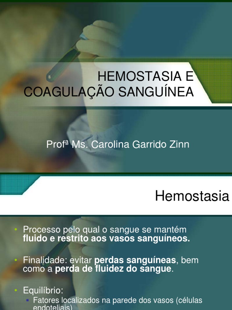 Hemostasia e Coagulacao Sanguinea Apostilas Bio Medicina Parte1 | PDF ...