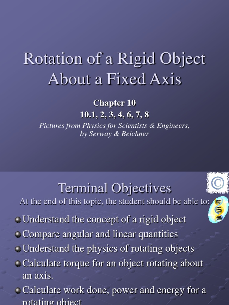 Rotation of A Rigid Object About A Fixed Axis | PDF | Rotation Around A ...