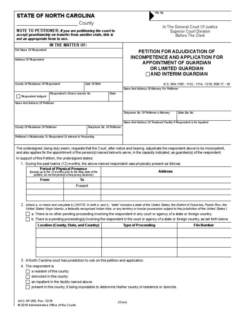 Guardianship Application | Download Free PDF | Legal Guardian | Notary ...