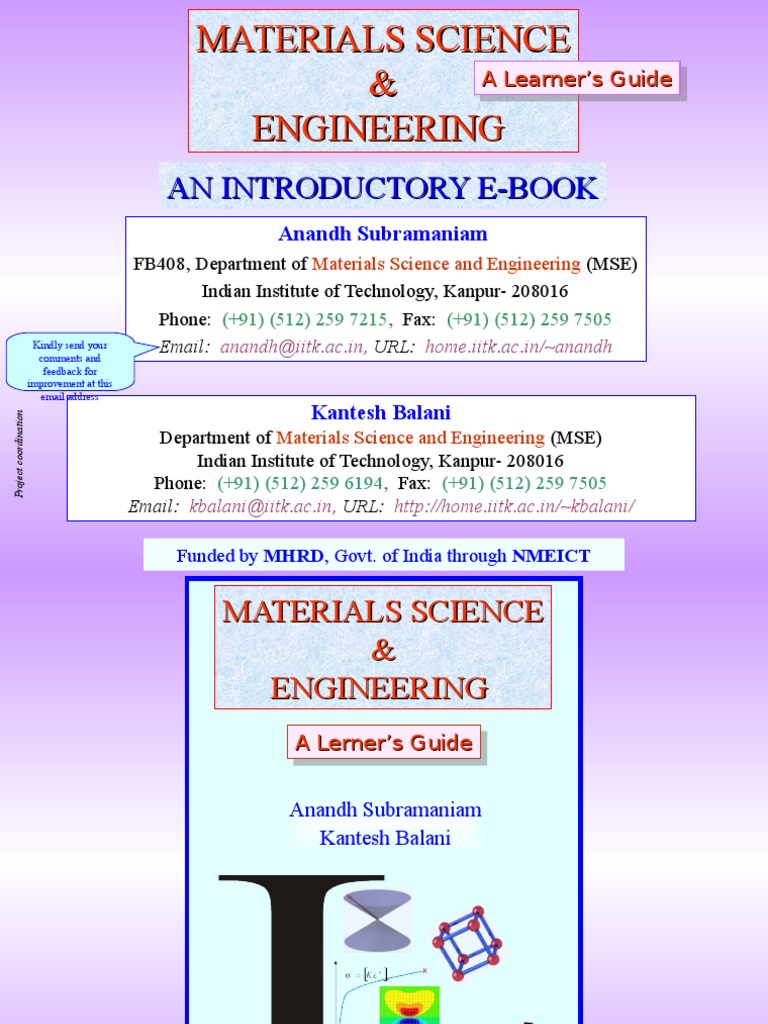 Materials Science & Engineering Introductory E-Book | PDF | Hyperlink ...