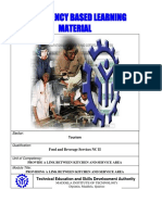 CBLM FBSNCII Providing Room Service | PDF | Menu | Hotel