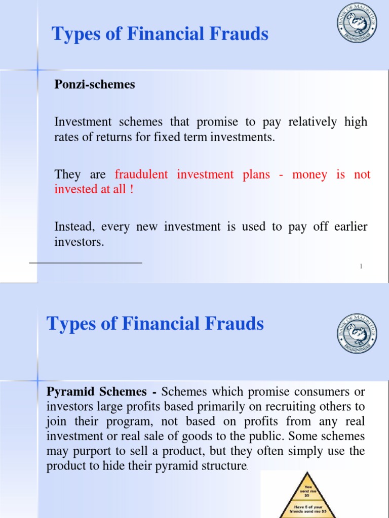 Overview of Financial Fraud Types | PDF | Money | Service Industries