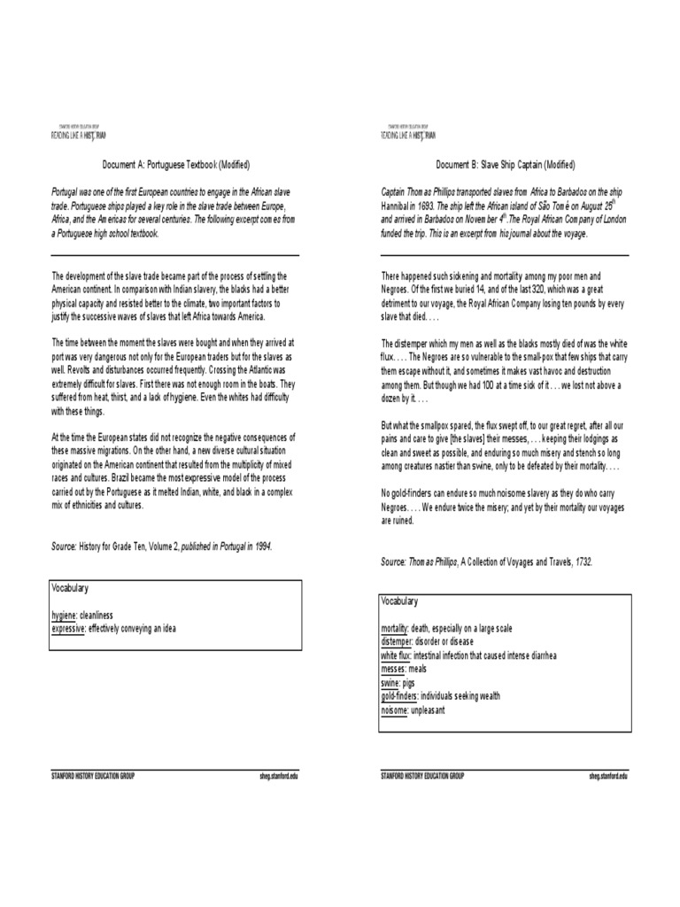 Middle Passage: Historical Perspectives | PDF | Slavery | Olaudah Equiano