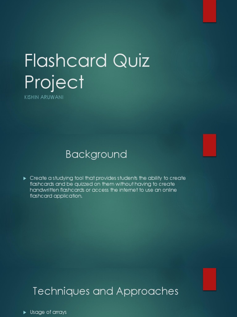 Flashcard Quiz Project | PDF