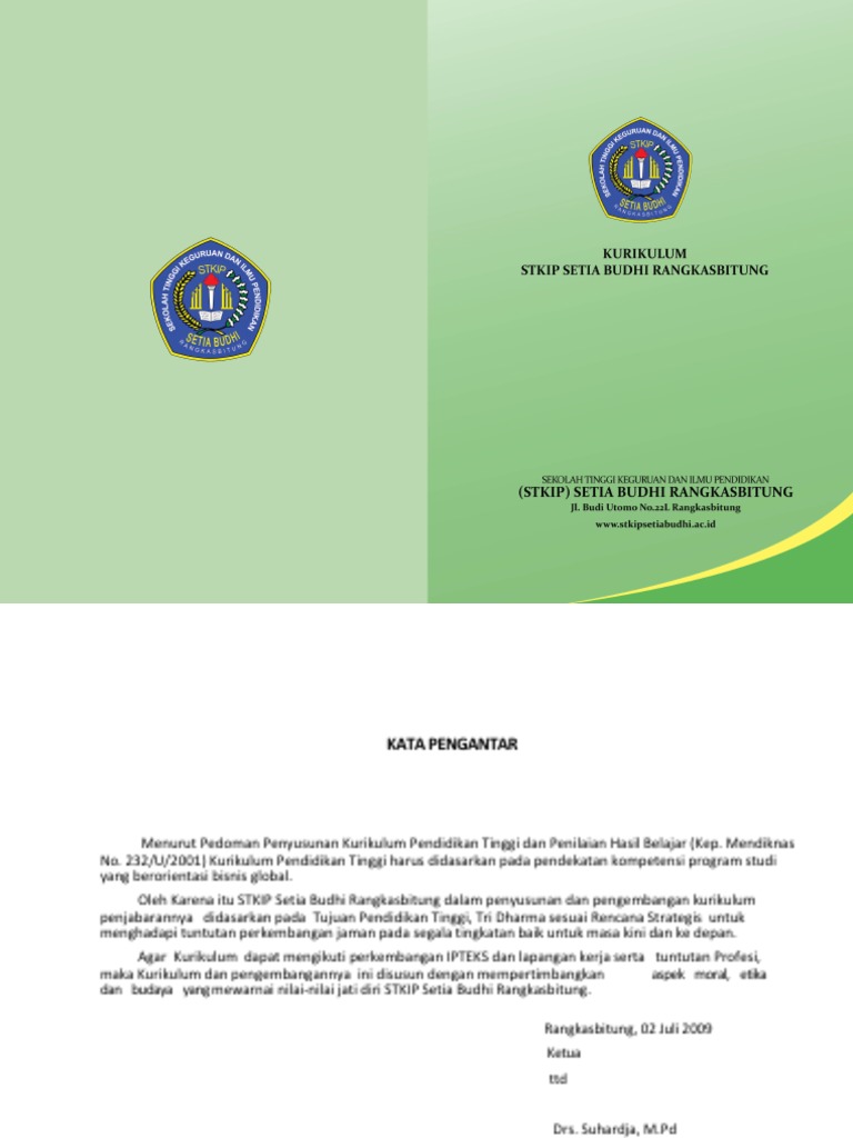 8 Kurikulum Stkip Setia Budhi | PDF