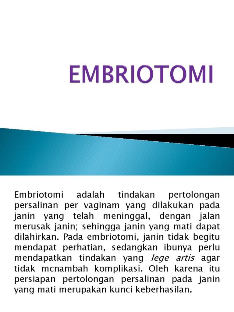 Embriotomi | PDF