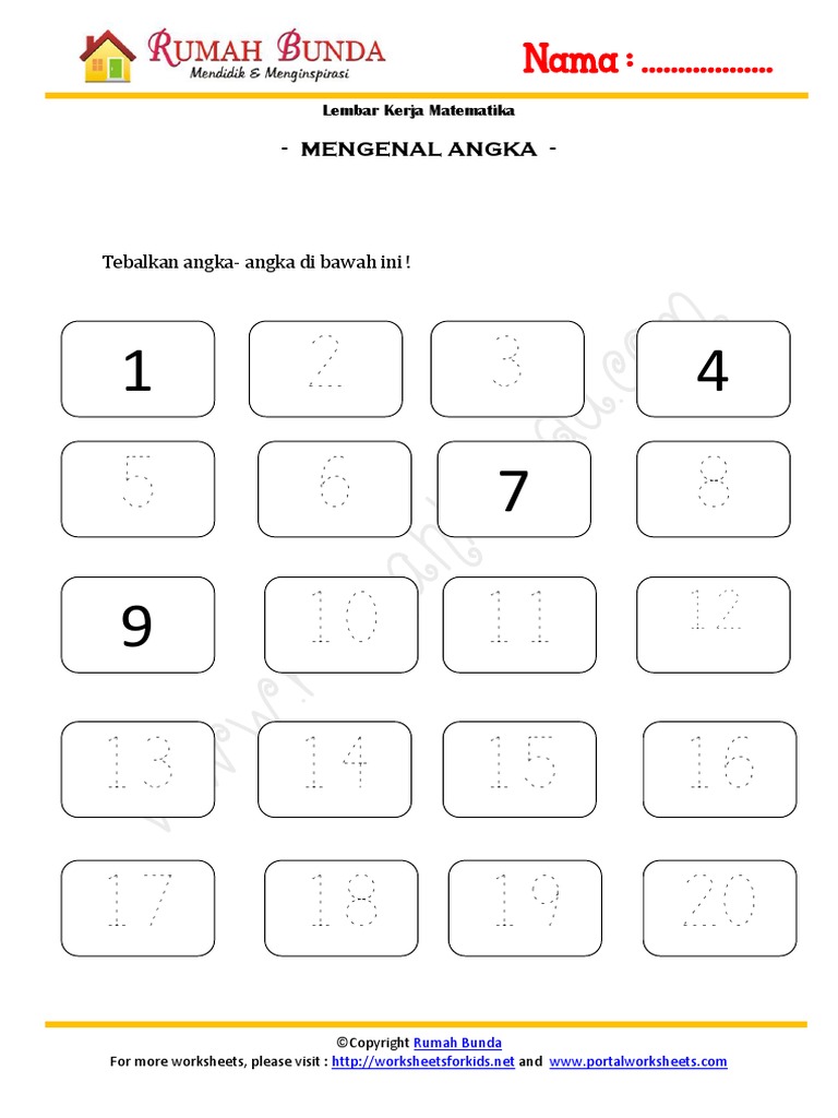 Mengenal Angka 1 2011 PDF | PDF