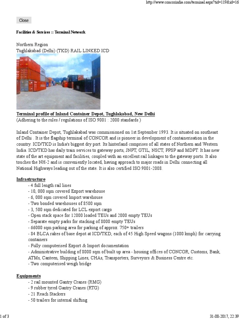 Icd TKD | PDF | Containerization | Industries
