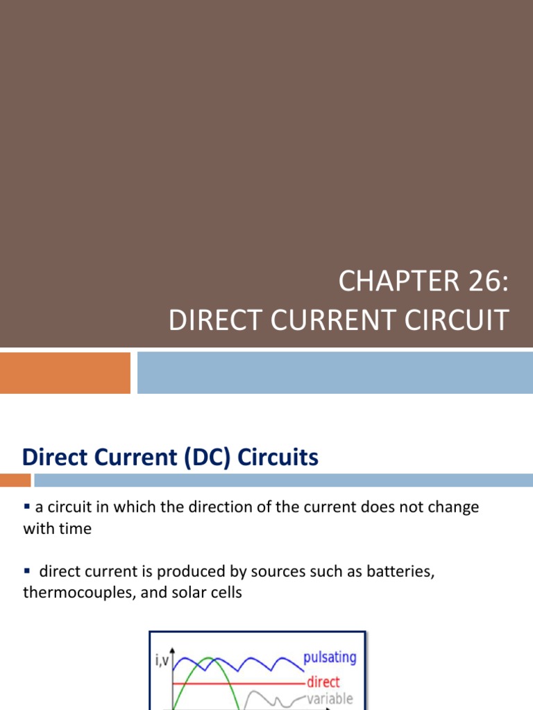 Chapter 26 Direct Current Circuits | Download Free PDF | Series And ...
