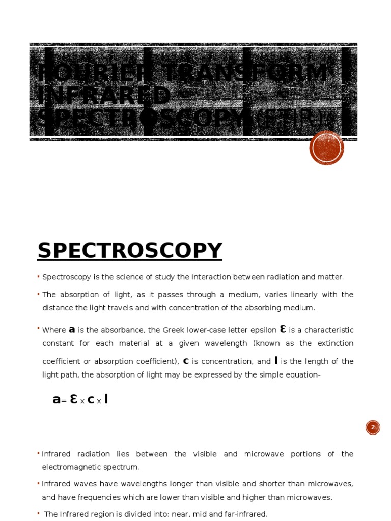 FTIR | PDF | Fourier Transform Infrared Spectroscopy | Infrared ...