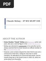 Analysis of McKay's "If We Must Die" | PDF