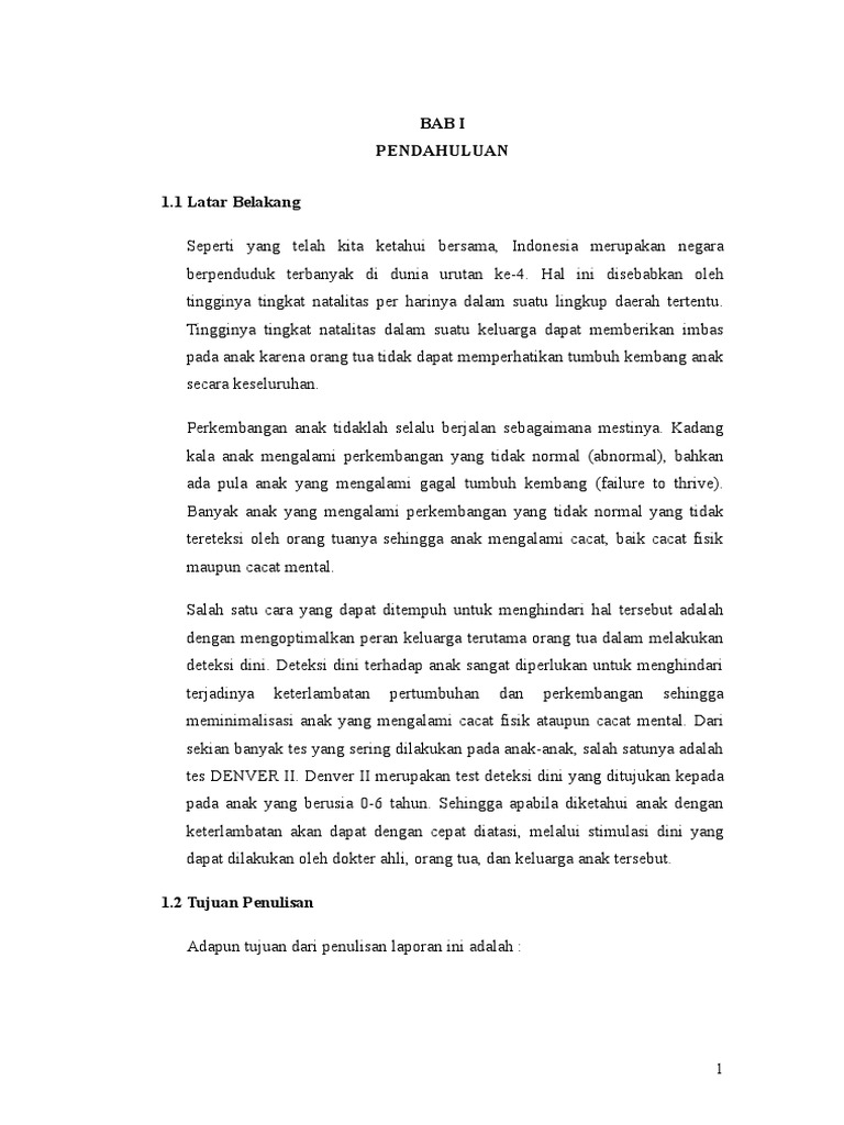 Interpretasi Tes Denver II Anak | PDF
