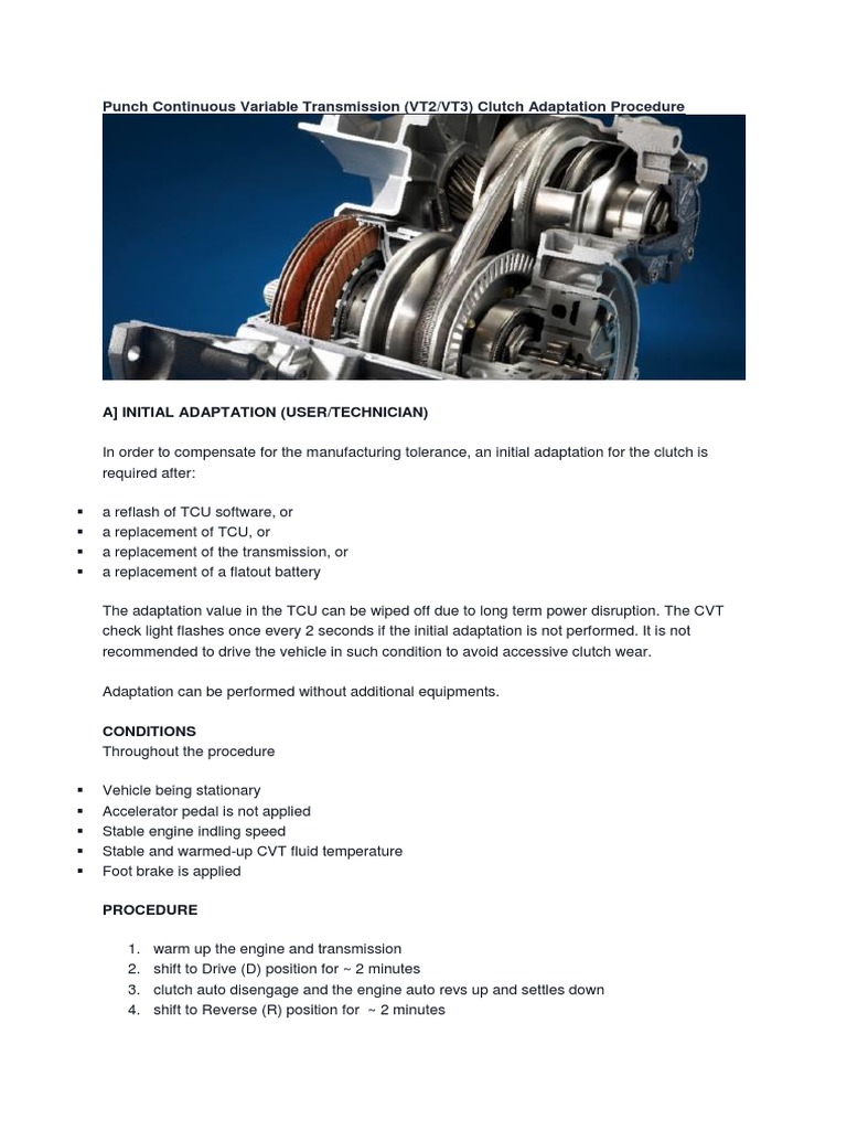 CVT | PDF | Transmission (Mechanics) | Clutch