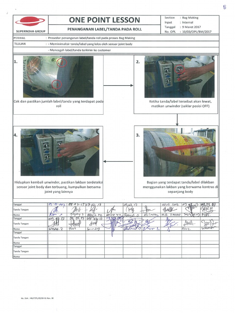 OPL Handling Label-Tanda PDF | PDF