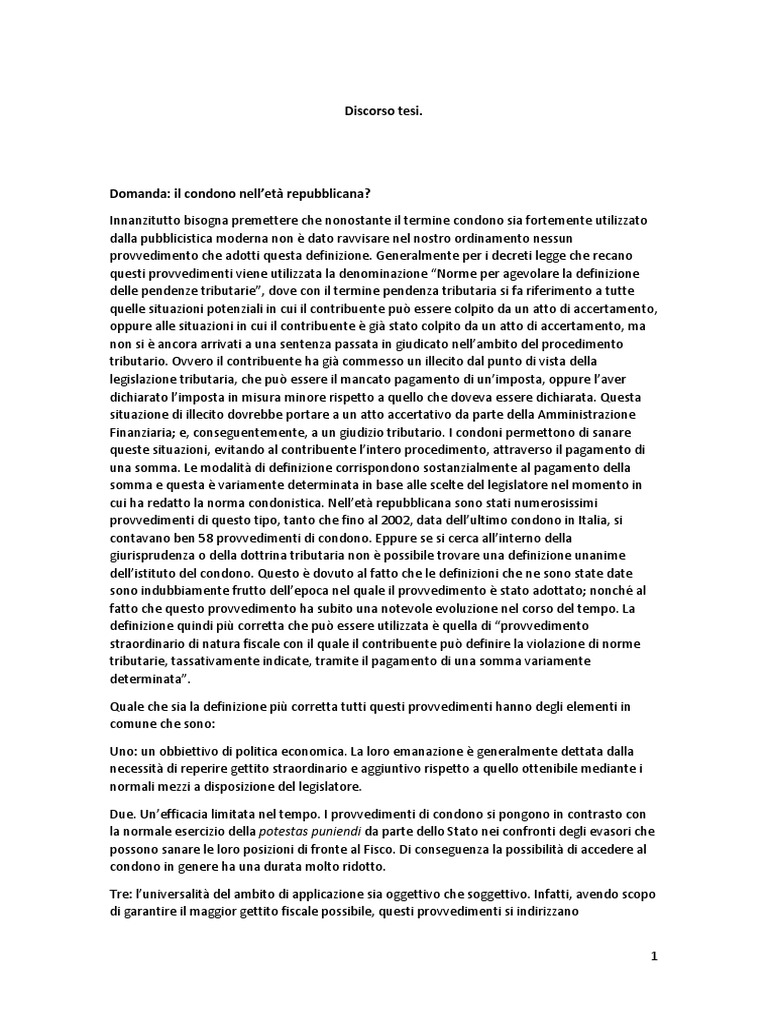Discorso Tesi