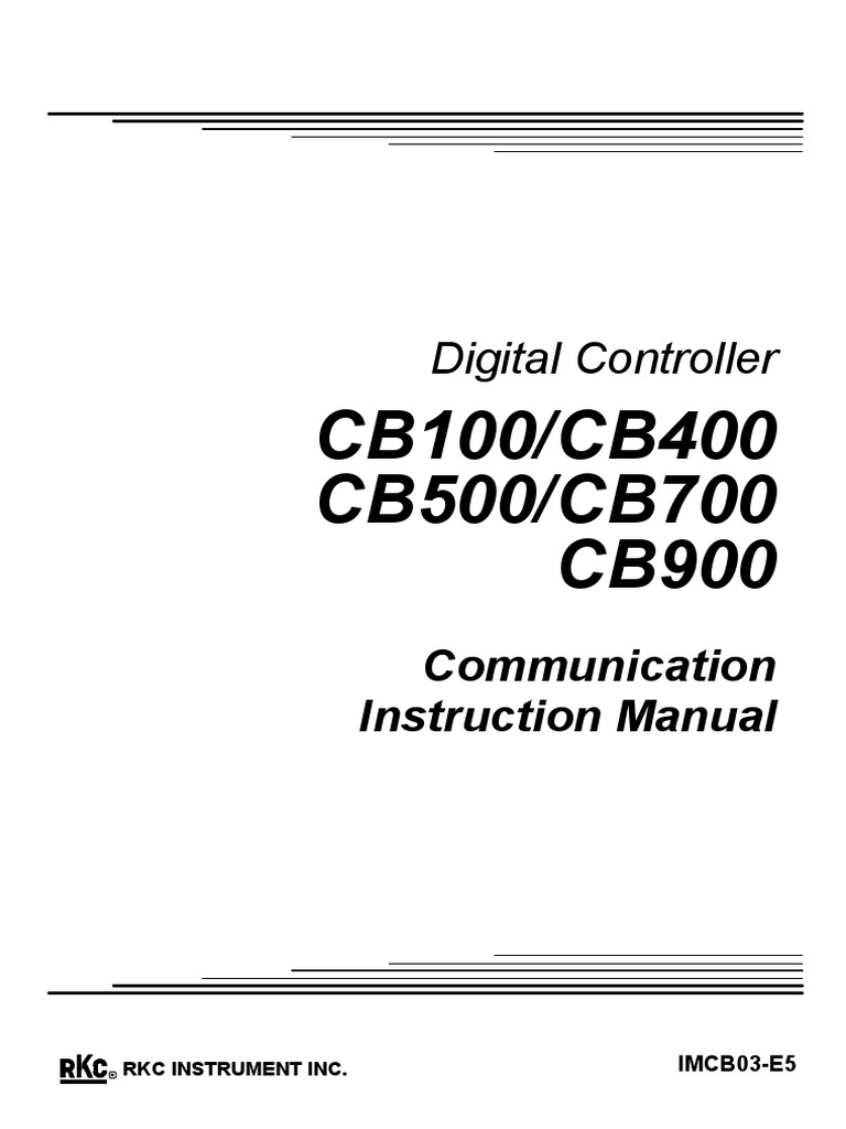 Imcb03 - E5 RKC CB-100 MANUAL PDF | PDF | Power Supply | Ascii